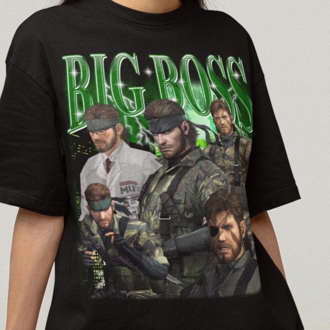 Limited Vintage Big Boss Snake MGS3 Gaming Bootleg T-shirt, Videogame ...
