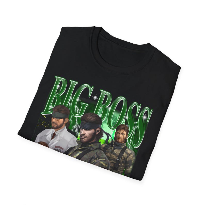 Limited Vintage Big Boss Snake MGS3 Gaming Bootleg T-shirt, Videogame ...