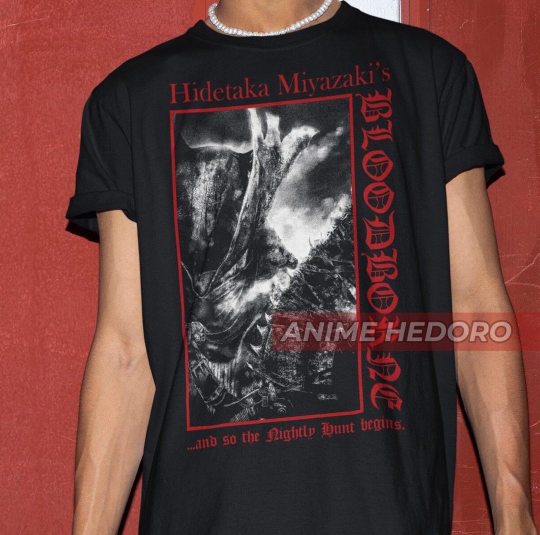 Unisex Bloodborne the Hunter Gaming T-shirt, Soulsborne Videogame Shirt ...