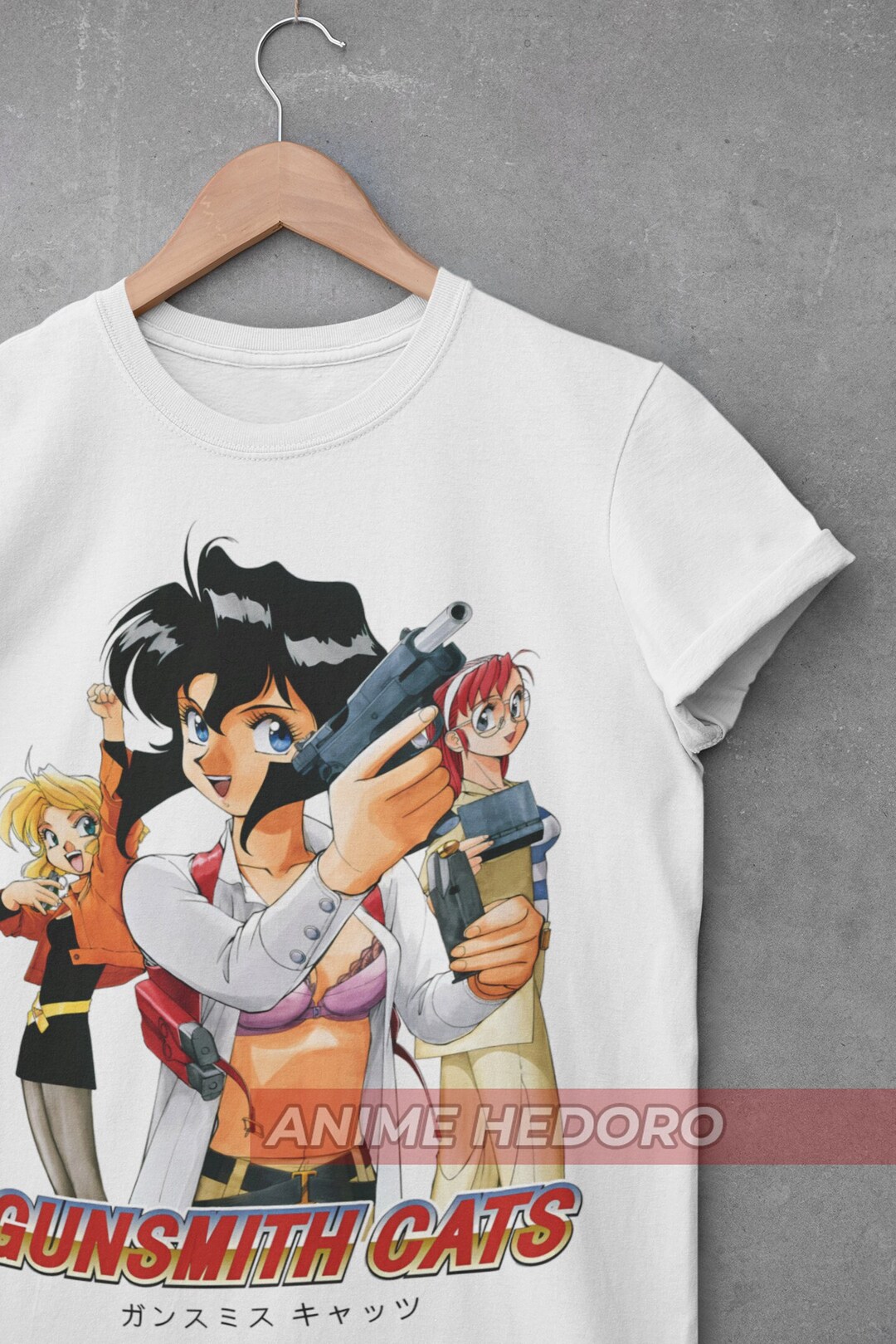 Unisex Gunsmith Cats Rally Vincent Anime T-shirt, Retro Manga Waifu ...