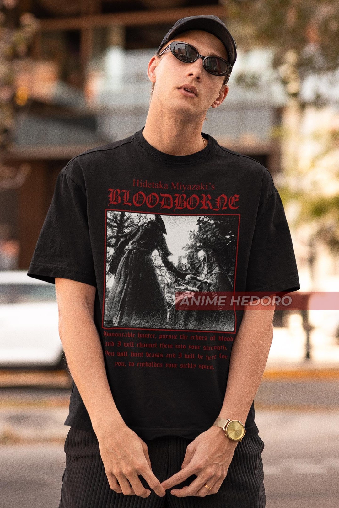 Unisex Bloodborne the Hunter and Doll Soulsborne Gaming T-shirt ...
