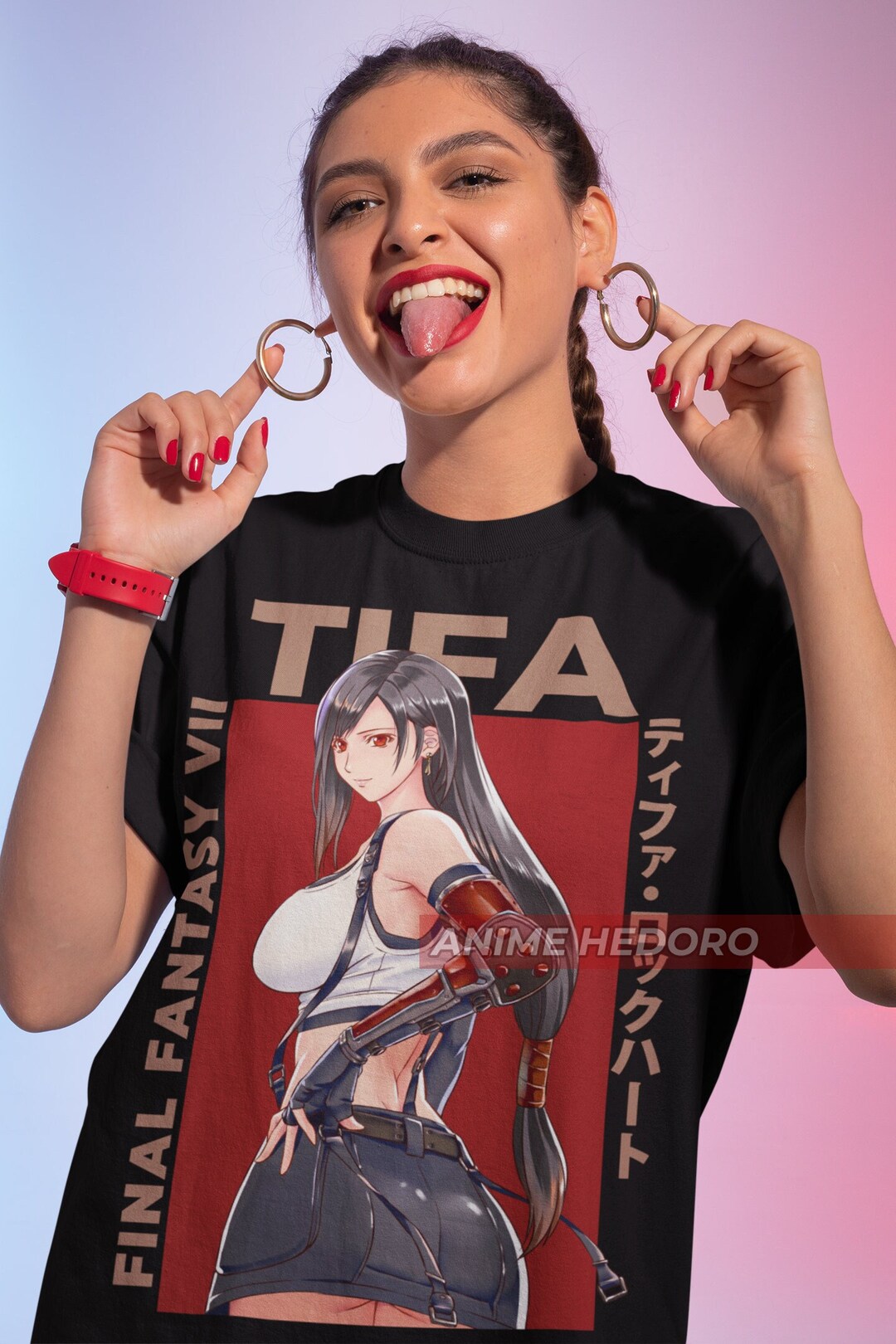 Unisex FFVII Tifa Gaming T-shirt, Anime Waifu Material Shirt - Etsy