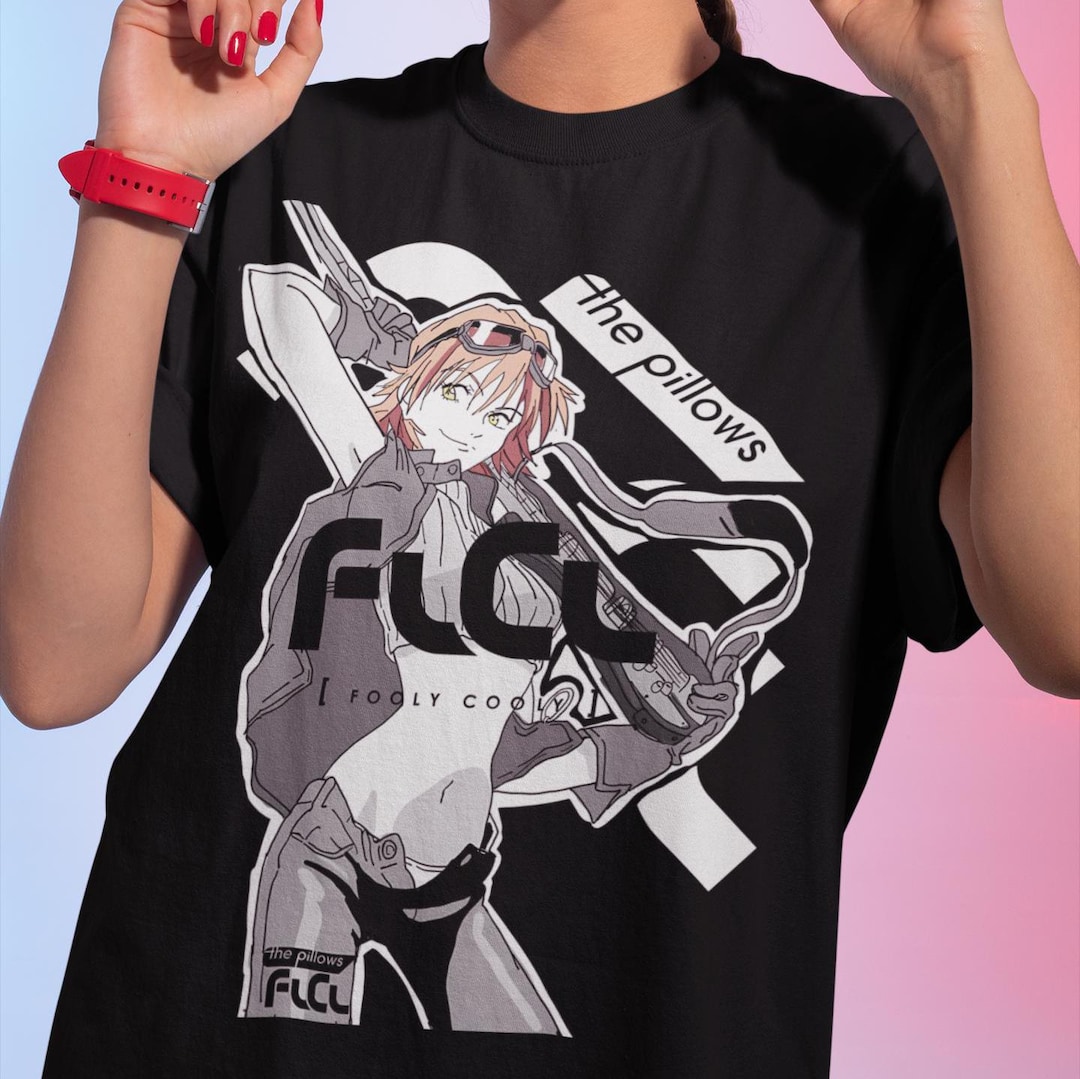 Unisex FLCL Haruko Haruhara Anime T-shirt, Fooly Cooly Manga Waifu ...