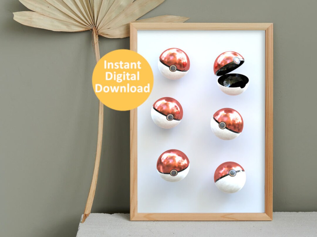 Pokeball Poster Pokemon Digital Download - Etsy