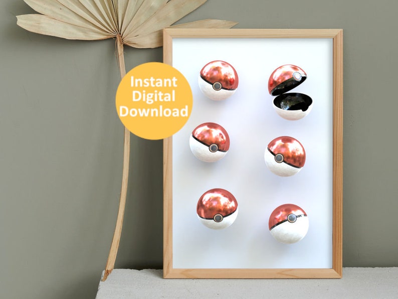 Pokeball Poster Pokemon Digital Download - Etsy