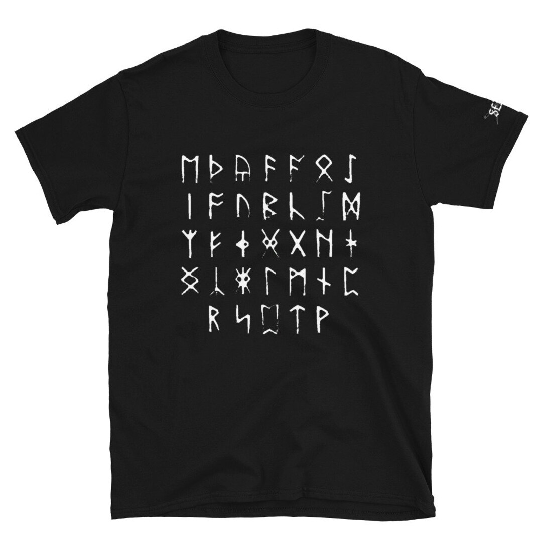 FUTHORC RUNES Design T-shirt Anglo Saxon Old English Rune Alphabet Tee ...
