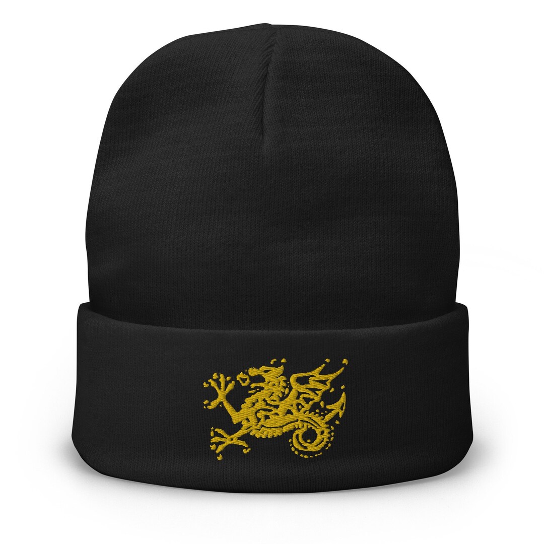 WEST SAXON Design Embroidered Beanie - Anglo Saxon Old English Wessex ...