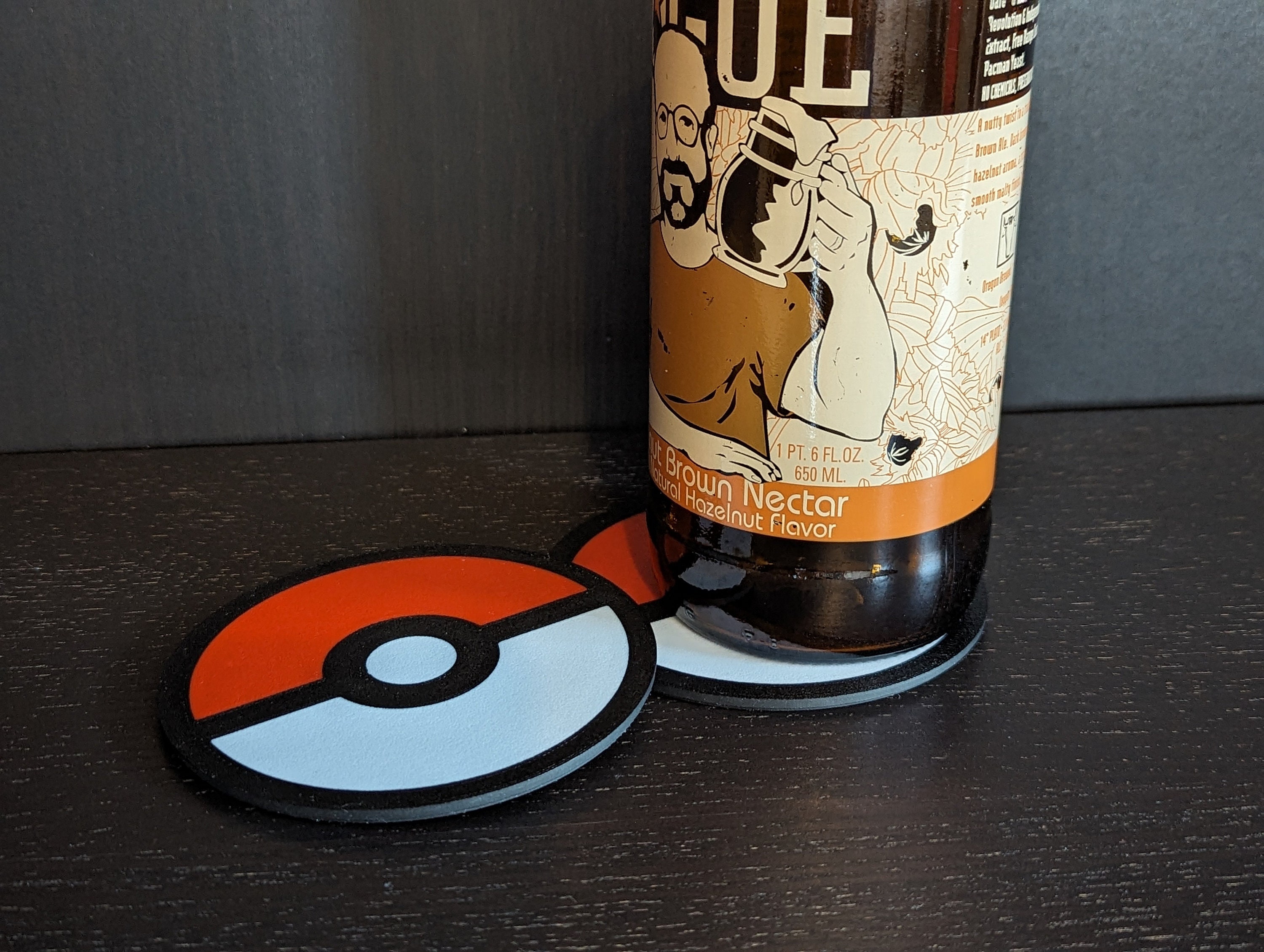 Pokeball Coaster, Pokemon Gift, Multi-colored Set of 4 Coasters, Fun ...