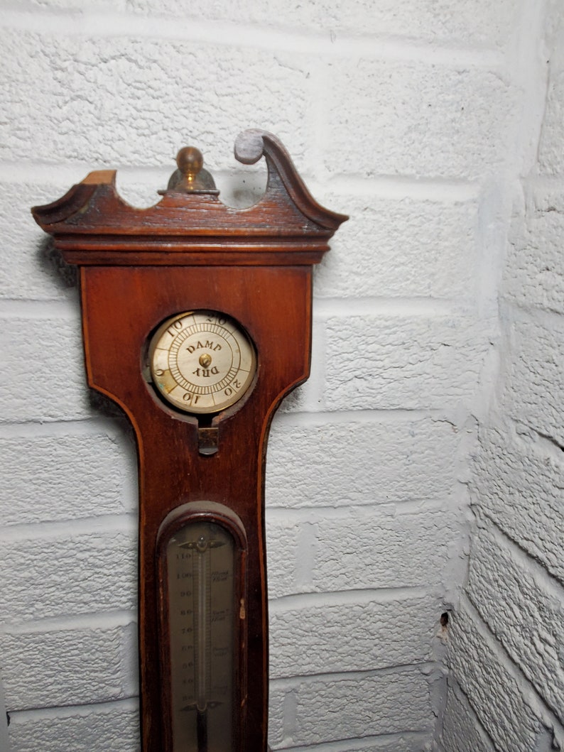 Antique "mark & Co" Mahogany Wheel Barometer (10") - Etsy