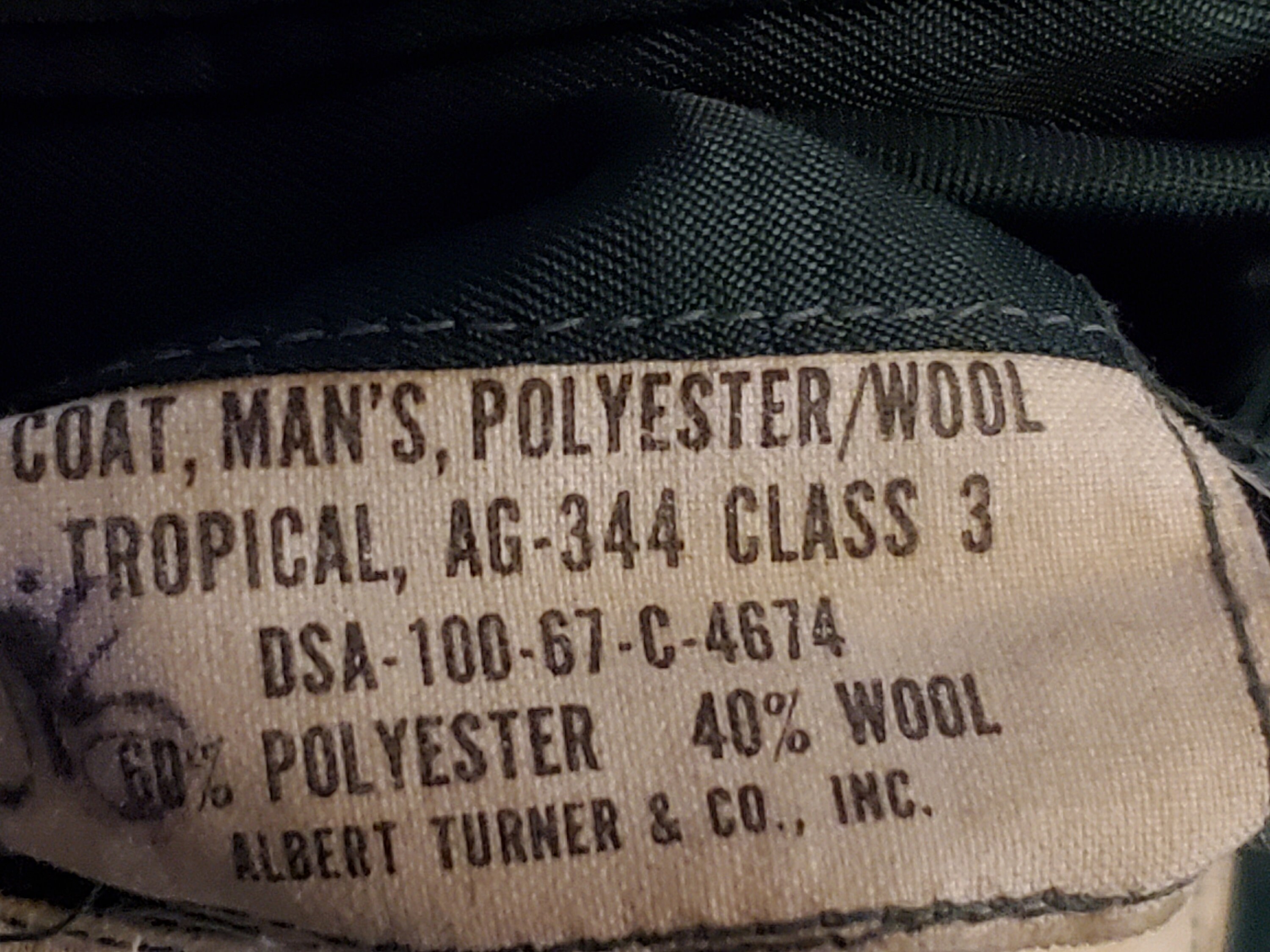 Original Vietnam Era 1967 Green Full Uniform Master Sgt. Command 79th ...