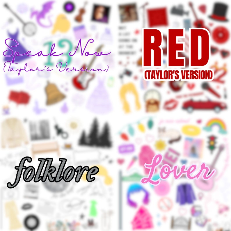 1989 Taylor Swift Eras Aesthetic Decals PNG - Etsy