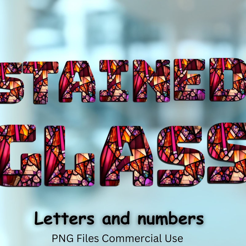 Stained Glass Numbers - Etsy