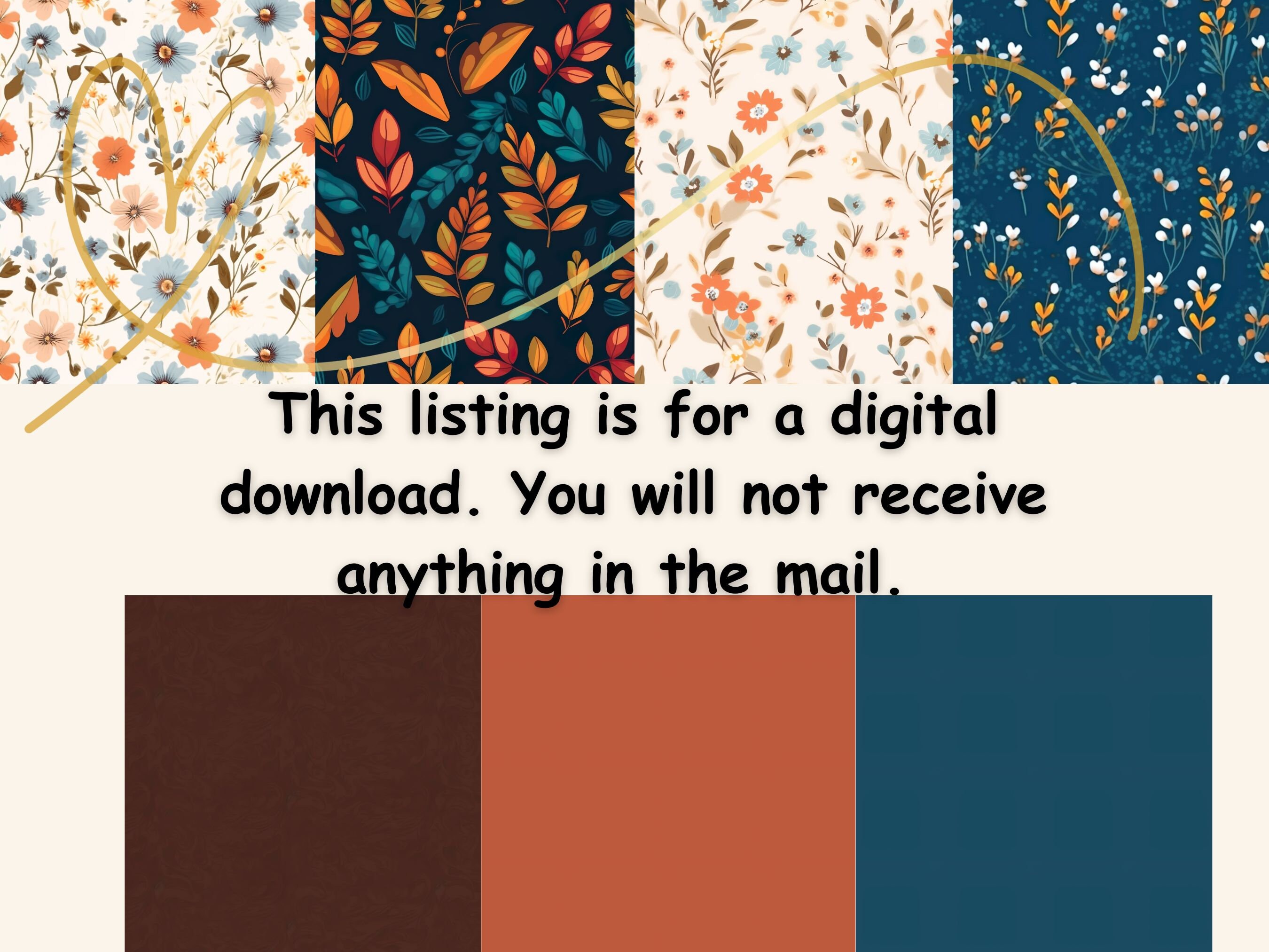 Fall Digital Paper Bundle, Printable Autumn Pumpkin Floral Pages, Junk ...