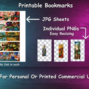 Stained Glass Flowering Cacti Printable Bookmarks Bundle, Set of 20 PNG ...
