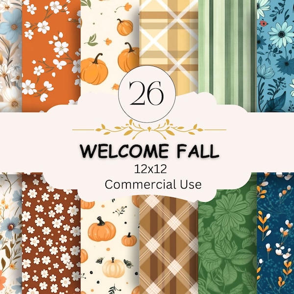 Fall Scrapbook Paper - Etsy