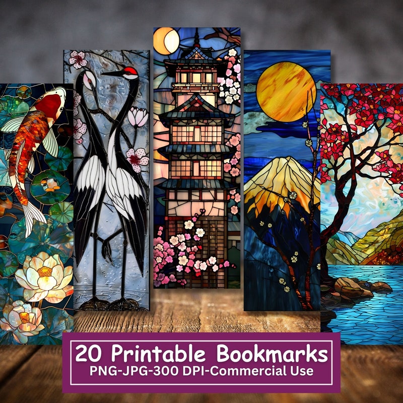 Japanese Bookmark Digital - Etsy