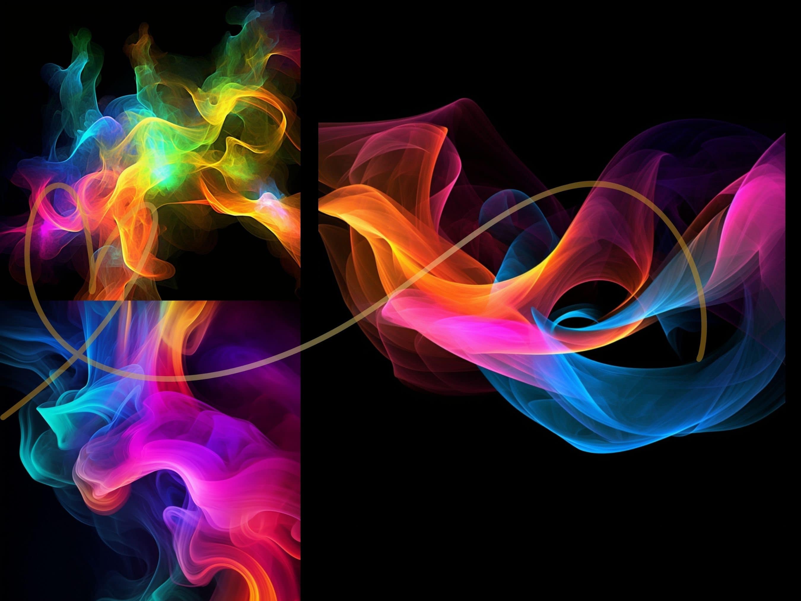 Rainbow Smoke Background Digital Paper Bundle Abstract - Etsy