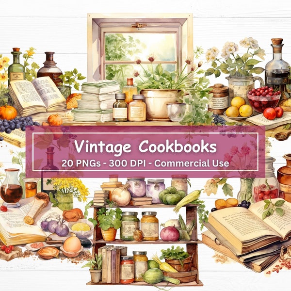 Cookbook Clip Art - Etsy