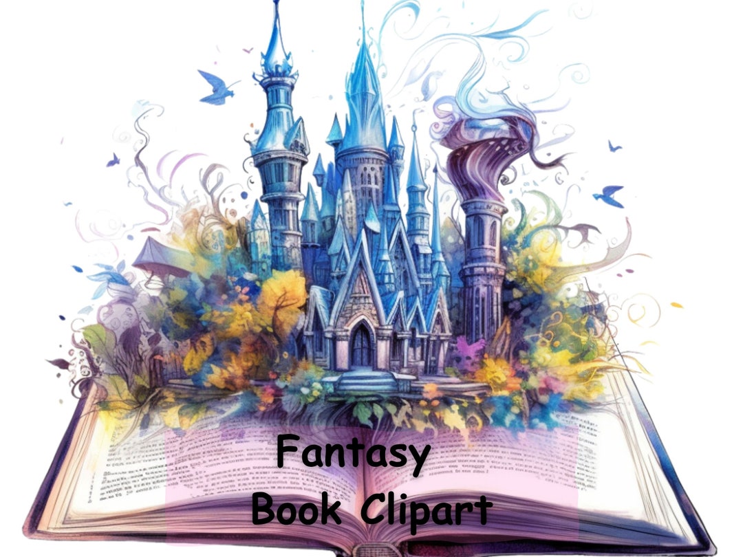 Fantasy Book Clipart Set of 10 Plus Bonus Digital Download - Etsy