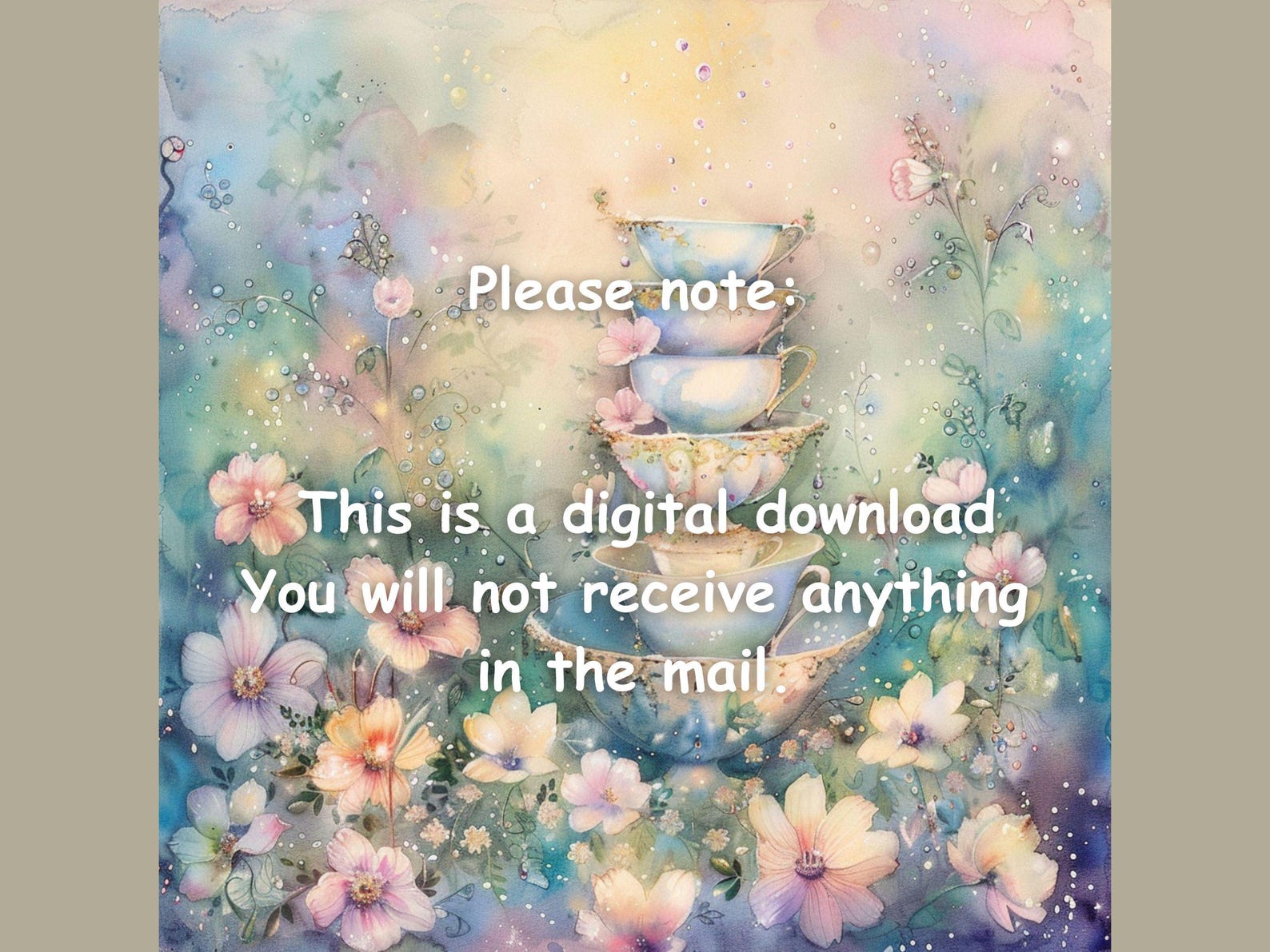 Fairy Garden Digital Paper: Enchanted Floral Designs (35 JPG Set ...