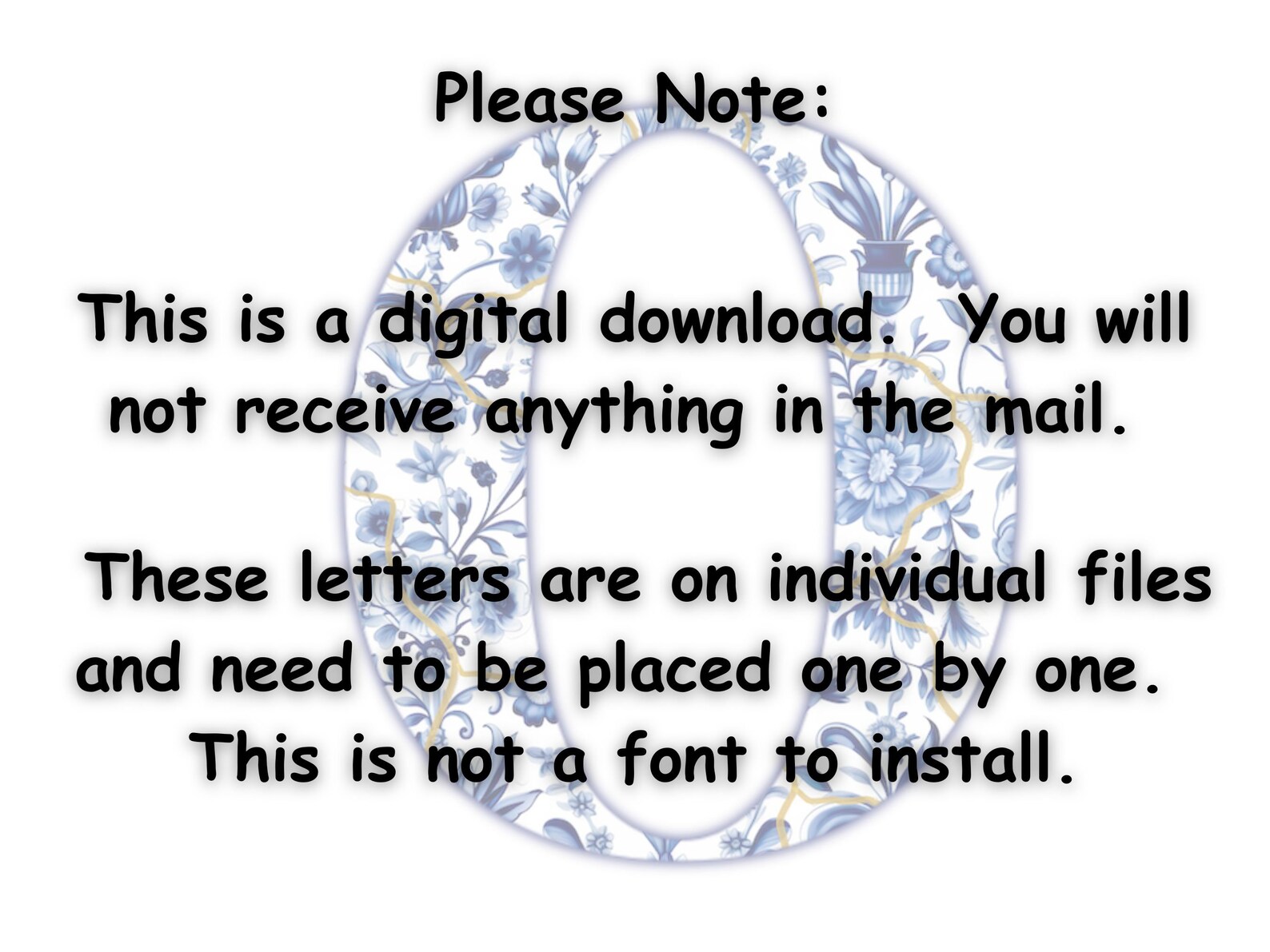 Chinoiserie Delft Tile Alphabet: Kintsugi Letters (digital Download) - Etsy