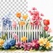 Spring Garden Clipart Bundle: Floral PNG Images for Commercial Use ...