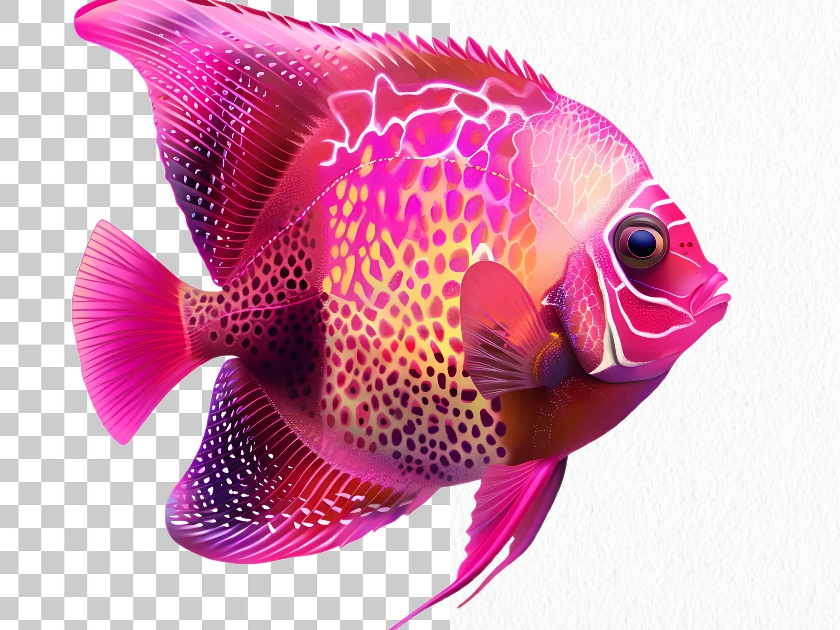 Tropical Fish Clipart Bundle, 101 PNG Set, Ocean Backdrop, Colorful ...