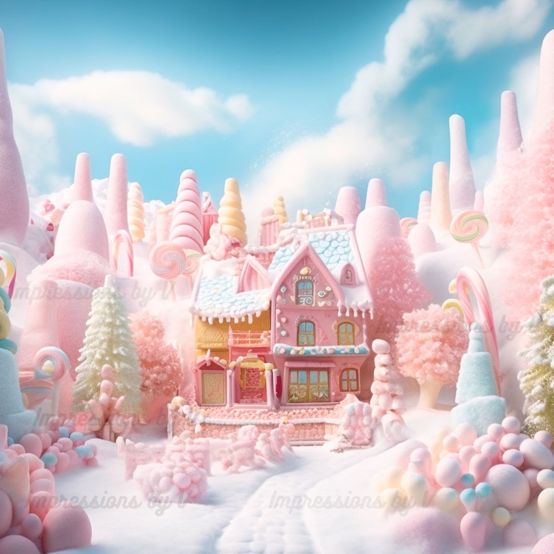 Pastel Candy World Digital Download for Card Making - Etsy