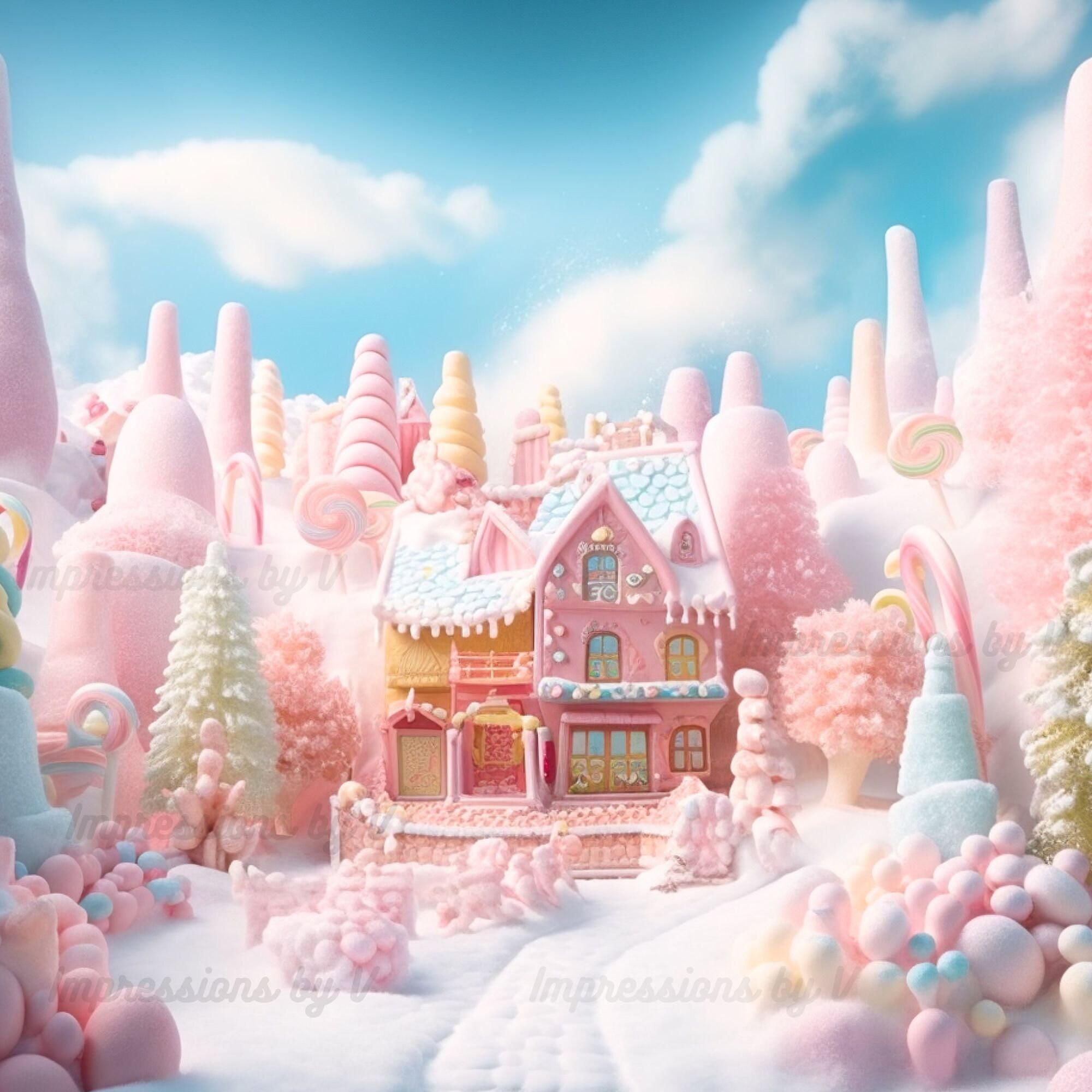 Pastel Candy World Digital Download for Card Making - Etsy