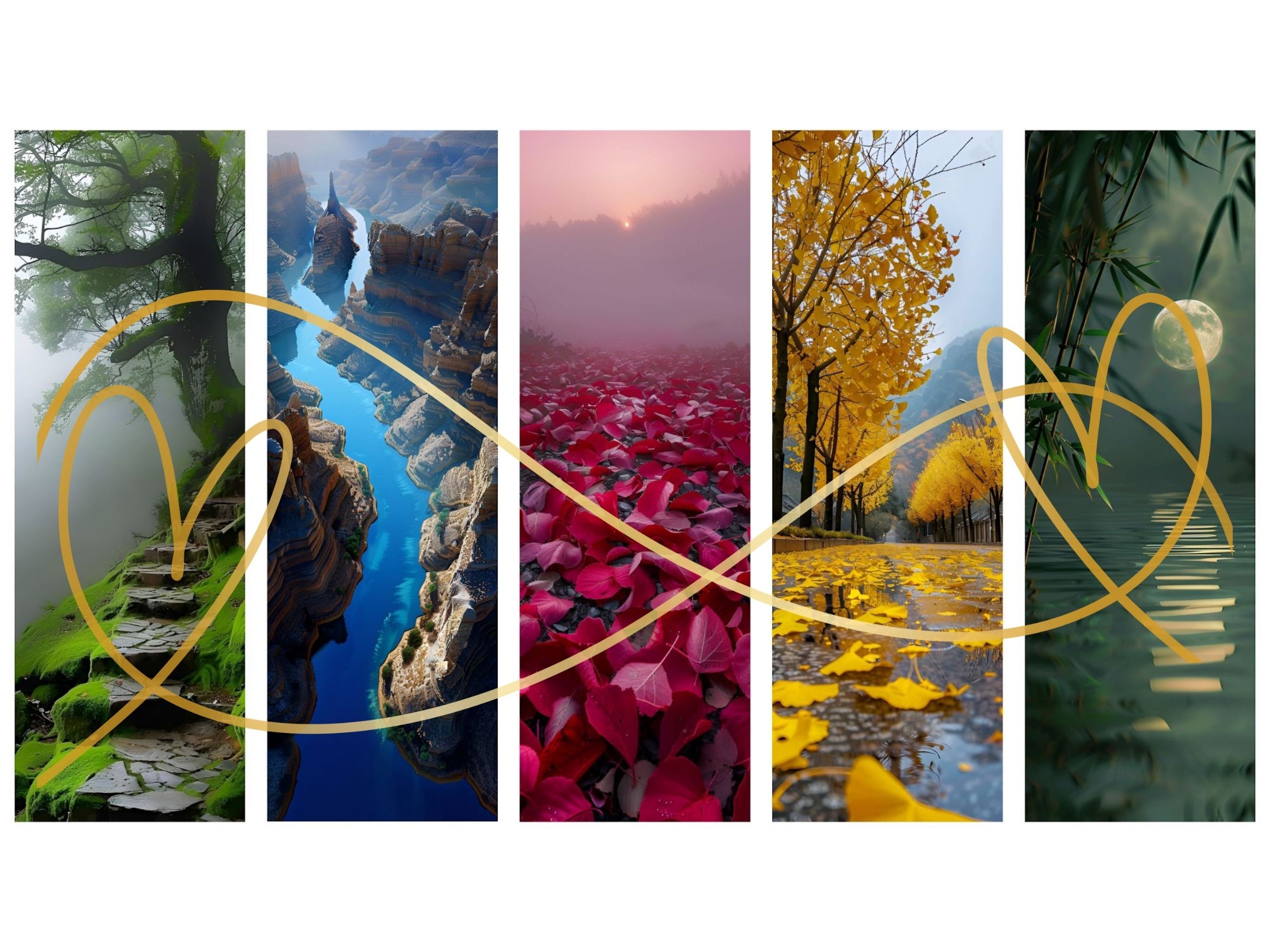 Beautiful Nature Scenery Printable Bookmarks Bundle, Set of 20 Pngs ...