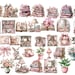 Coquette Book Clipart: Vintage Book Stacks PNG Set (digital Download ...