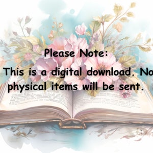 Watercolor Boho Floral Books Clipart, Book Clip Art, Book Bundle PNG ...