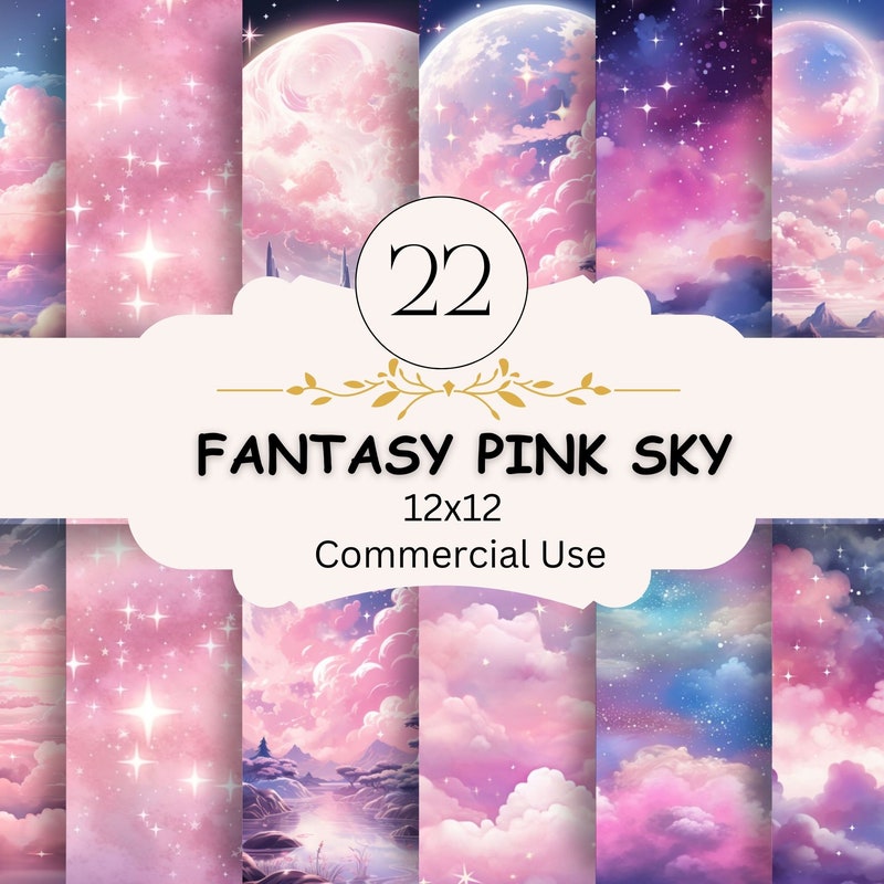 Wallpaper Pink Fantasy - Etsy UK