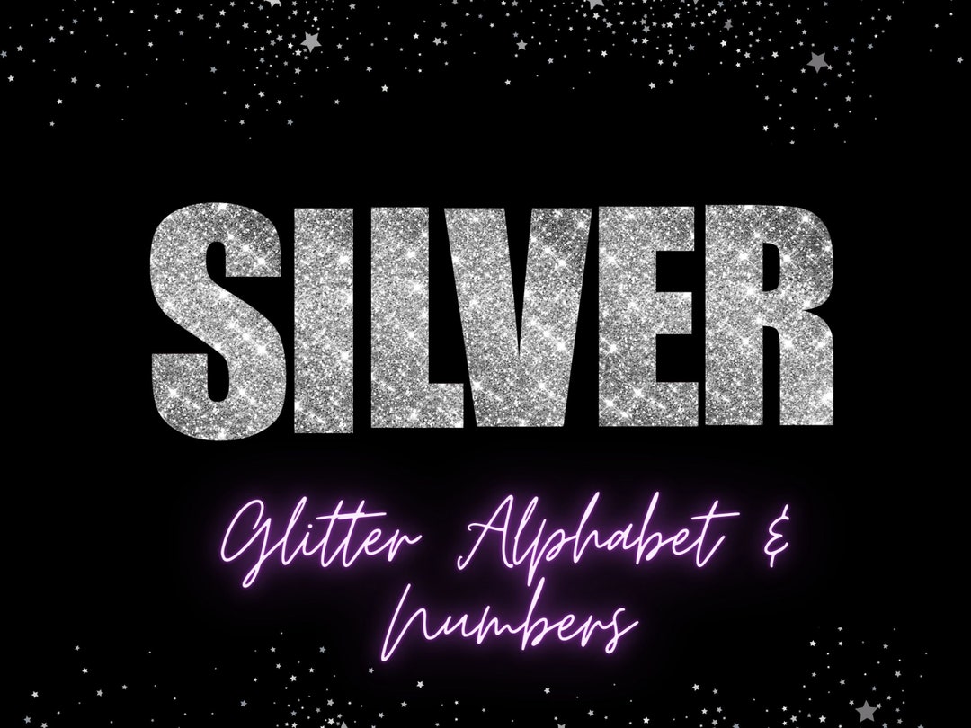 Silver Glitter Letters, Sparkle Clip Art, Letters Alphabet Numbers ...