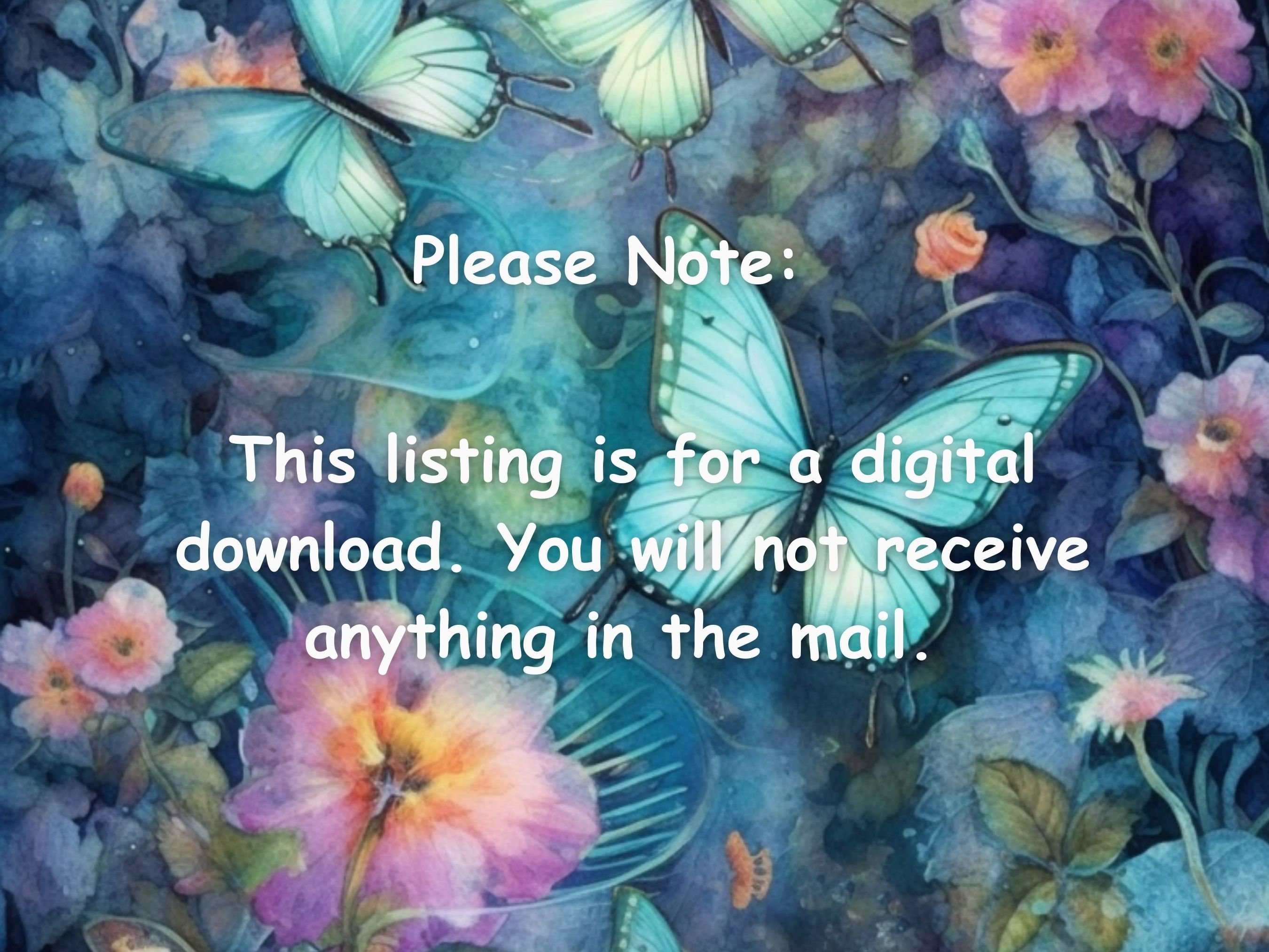 Printable Enchanted Butterfly Digital Paper Bundle Enchanted - Etsy