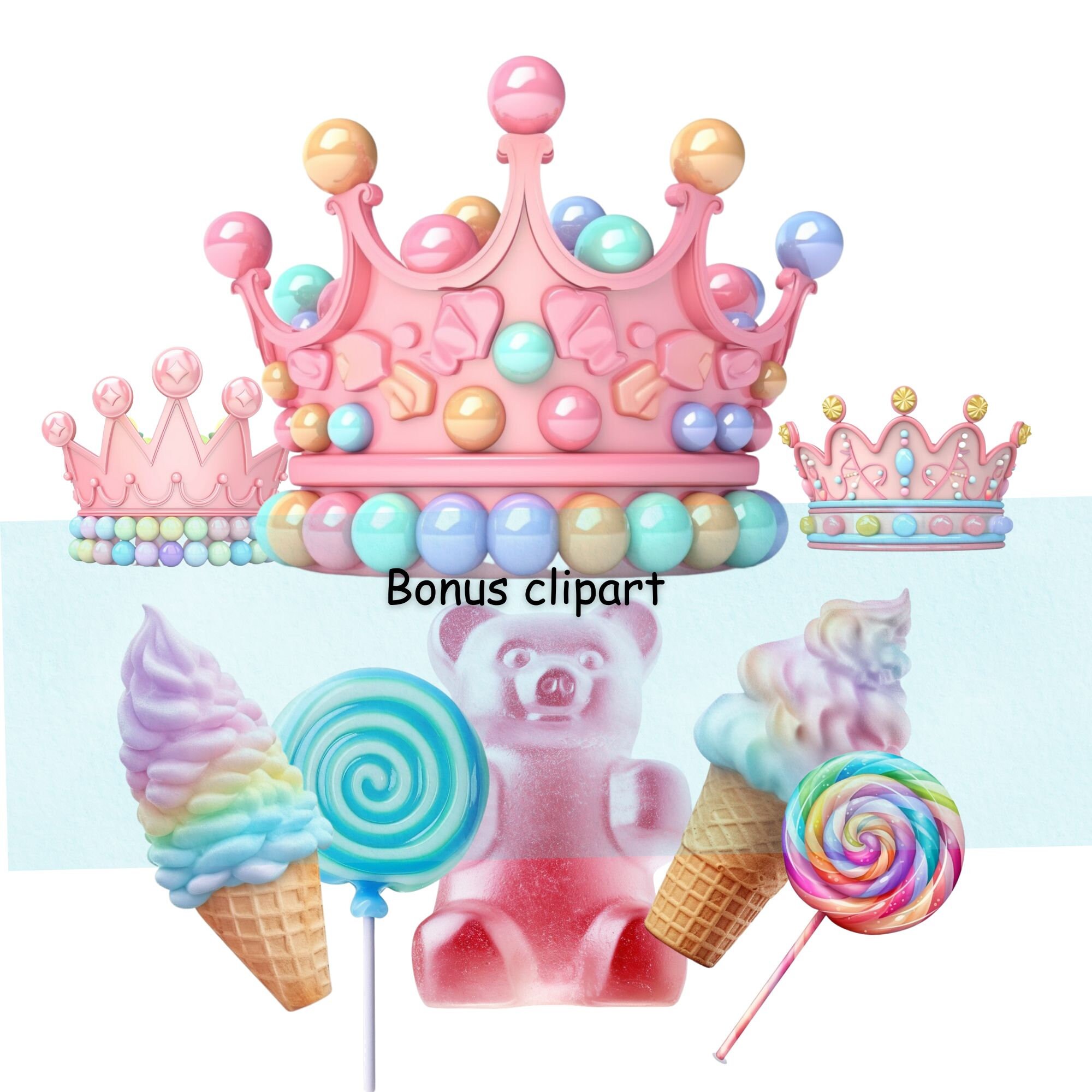 Pastel Candy World Digital Download for Card Making - Etsy