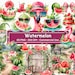Watercolor Watermelon Clipart Bundle, PNG Set of 65, Watermelons Clip ...