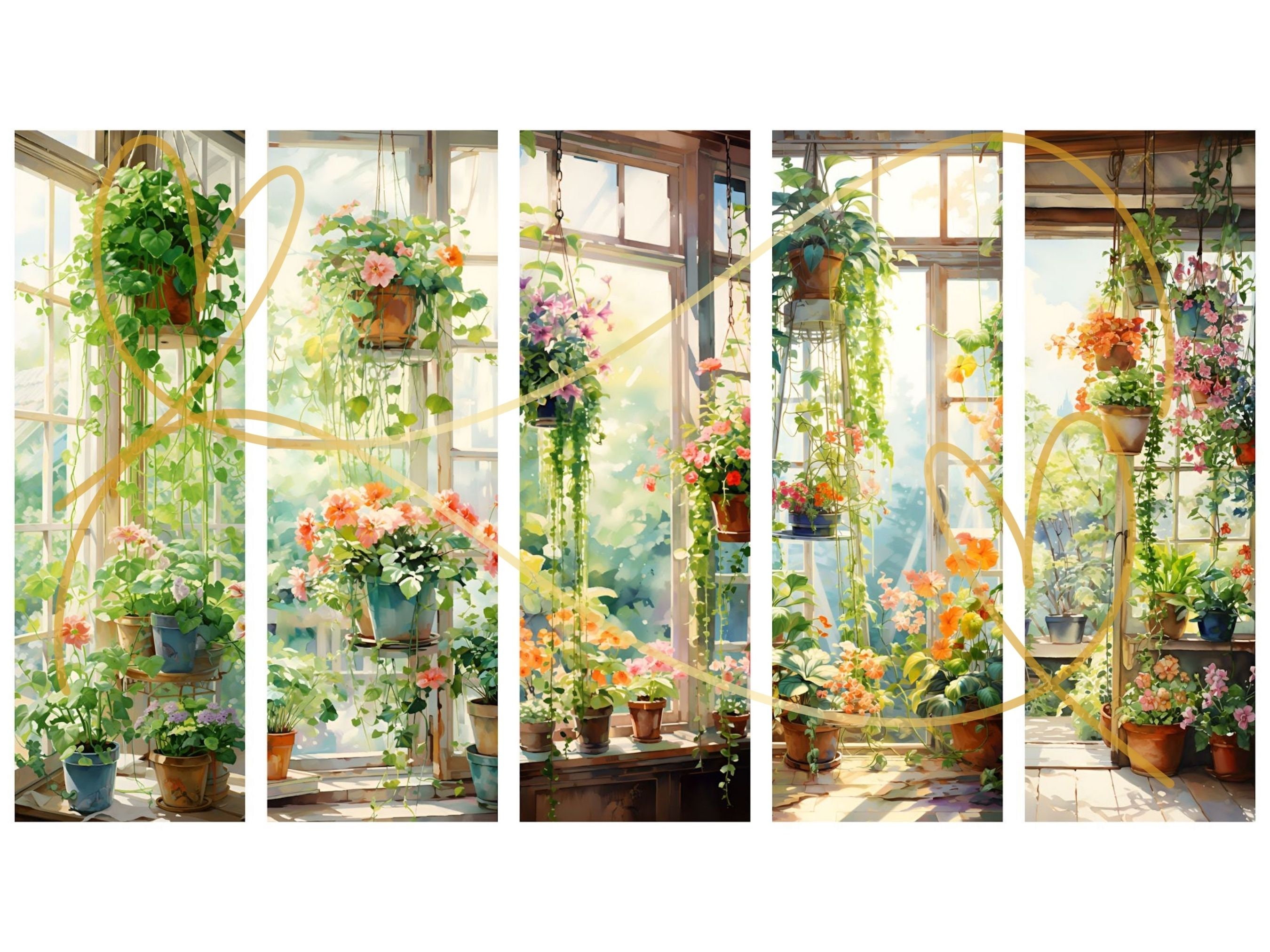 Watercolor Plants Printable Bookmarks Bundle Set of 25 - Etsy