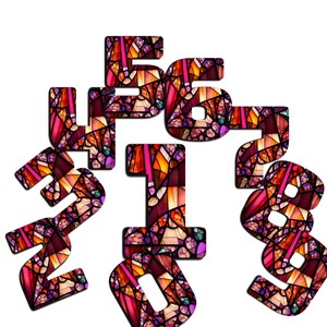 Stained Glass Alphabet PNG, Decorative Letters and Numbers Clipart ...