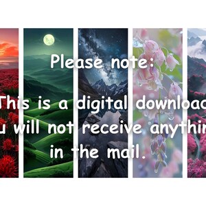 Beautiful Nature Scenery Printable Bookmarks Bundle, Set of 20 Pngs ...