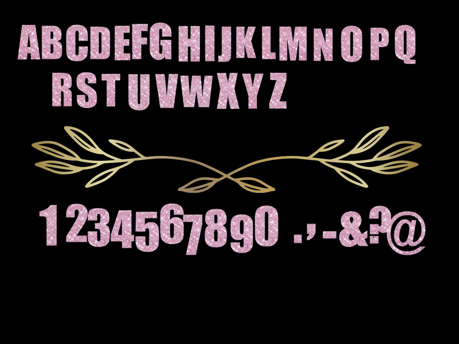 Pink Glitter Alphabet & Numbers Clip Art (PNG Digital Download) - Etsy