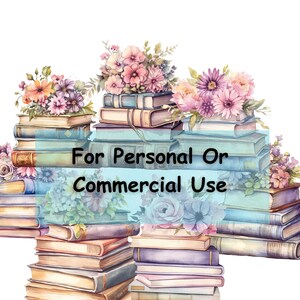 Floral Boho Chic Book Clipart Set of 10 Nursery Art Instant - Etsy