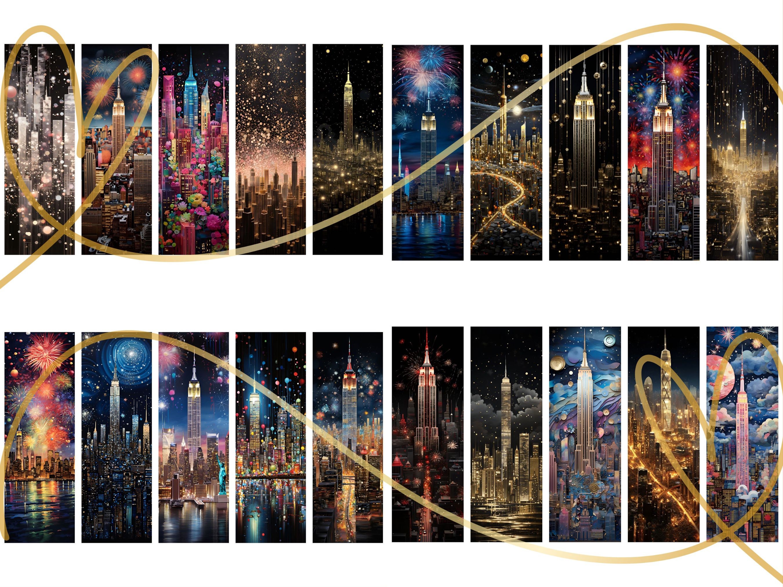Fantasy City Printable Bookmarks Bundle, Set of 25 PNG/JPG Bookmark ...