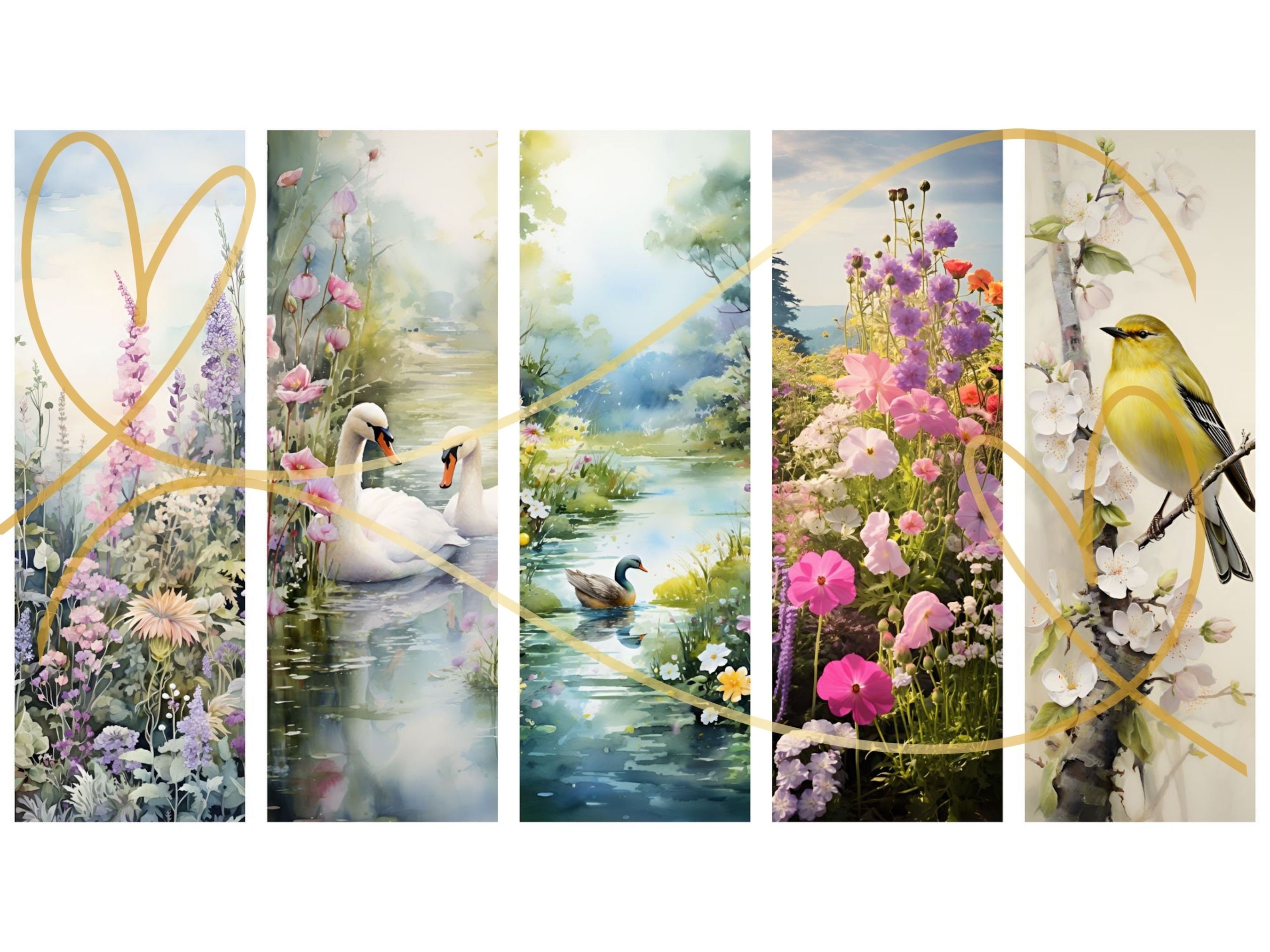 Garden Printable Bookmarks Bundle Set of 20 Pngsjpg Sheets - Etsy UK