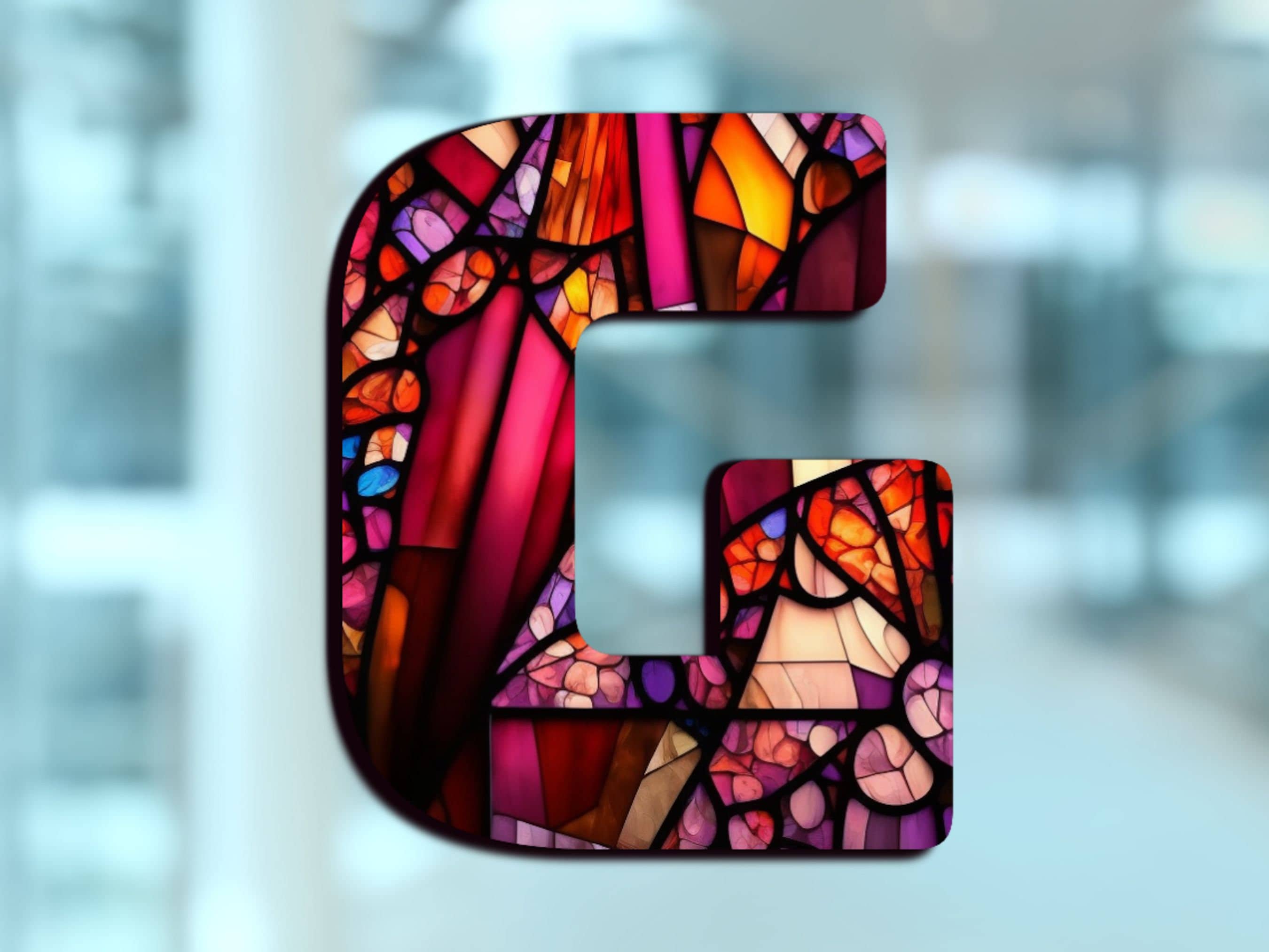 Stained Glass Alphabet PNG, Decorative Letters and Numbers Clipart ...