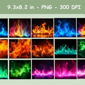 Rainbow Colors Neon Tumbler Fire Flames Background Texture Bundle ...