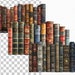 Dark Academia Book Border & Shelves Clipart: 33 PNG Set (digital ...