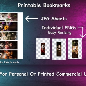Dogs in Baskets Printable Bookmarks Bundle (JPG, PNG) - Etsy