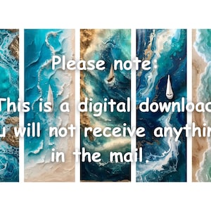 Nautical Bookmarks: Sailboat Ocean Art, Beach Theme (digital Download ...