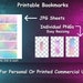 Unicorn Glitter Bookmarks: Pastel Ombre Design (PNG/JPG Digital ...